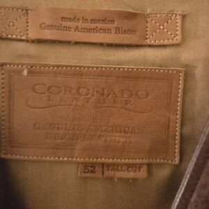 Coronado Leather | Suits & Blazers | Coronado Bison Leather Vest L ...